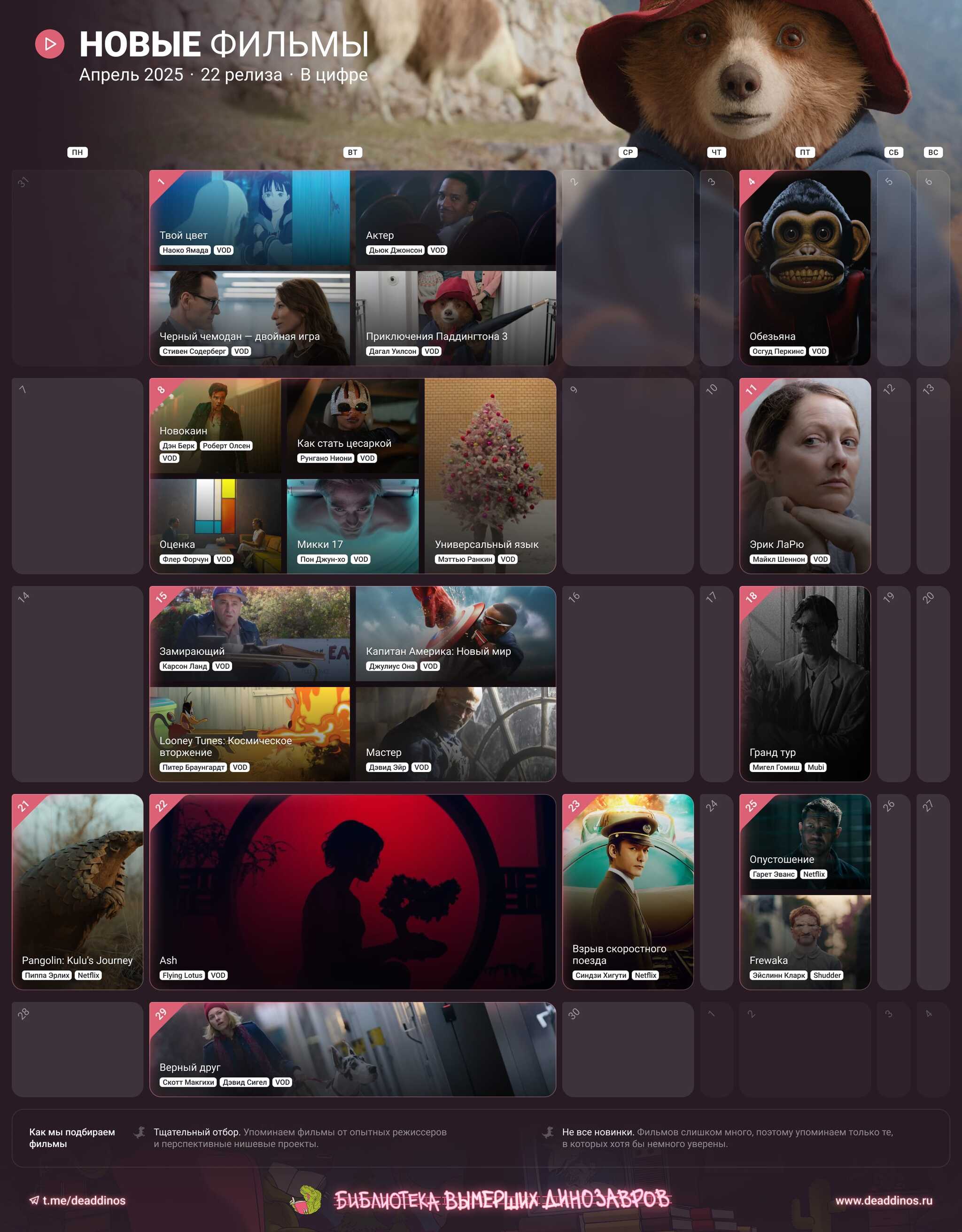 Новые фильмы в цифре — апрель 2025 (UPD) - 24.04.25 10:30 | Пикабу